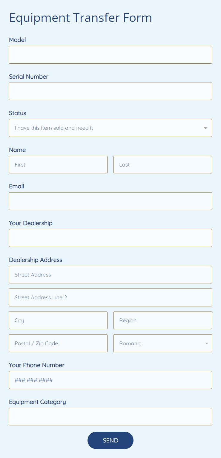 Free Equipment Transfer Form Template | 123FormBuilder